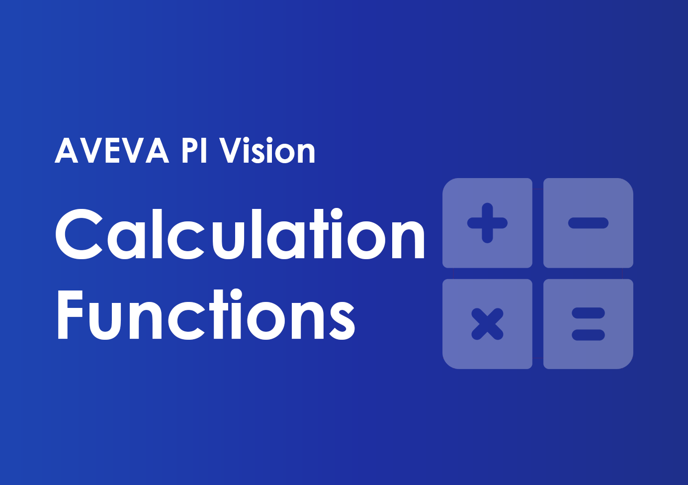 List of PI Vision Calculation Functions